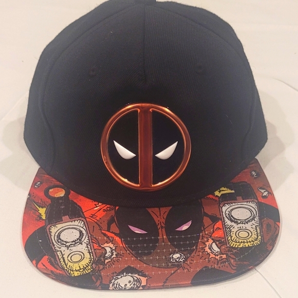 Marvel | Accessories | Original Snapback Red And Black Deadpool Hat By ...